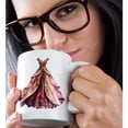 3drose, Pretty Pink and Image of Gold Gown, 15oz Mug - Walmart.com
