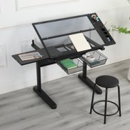 Adjustable Drafting Table Stand with Heavy Duty Zinc Alloy - Walmart.com