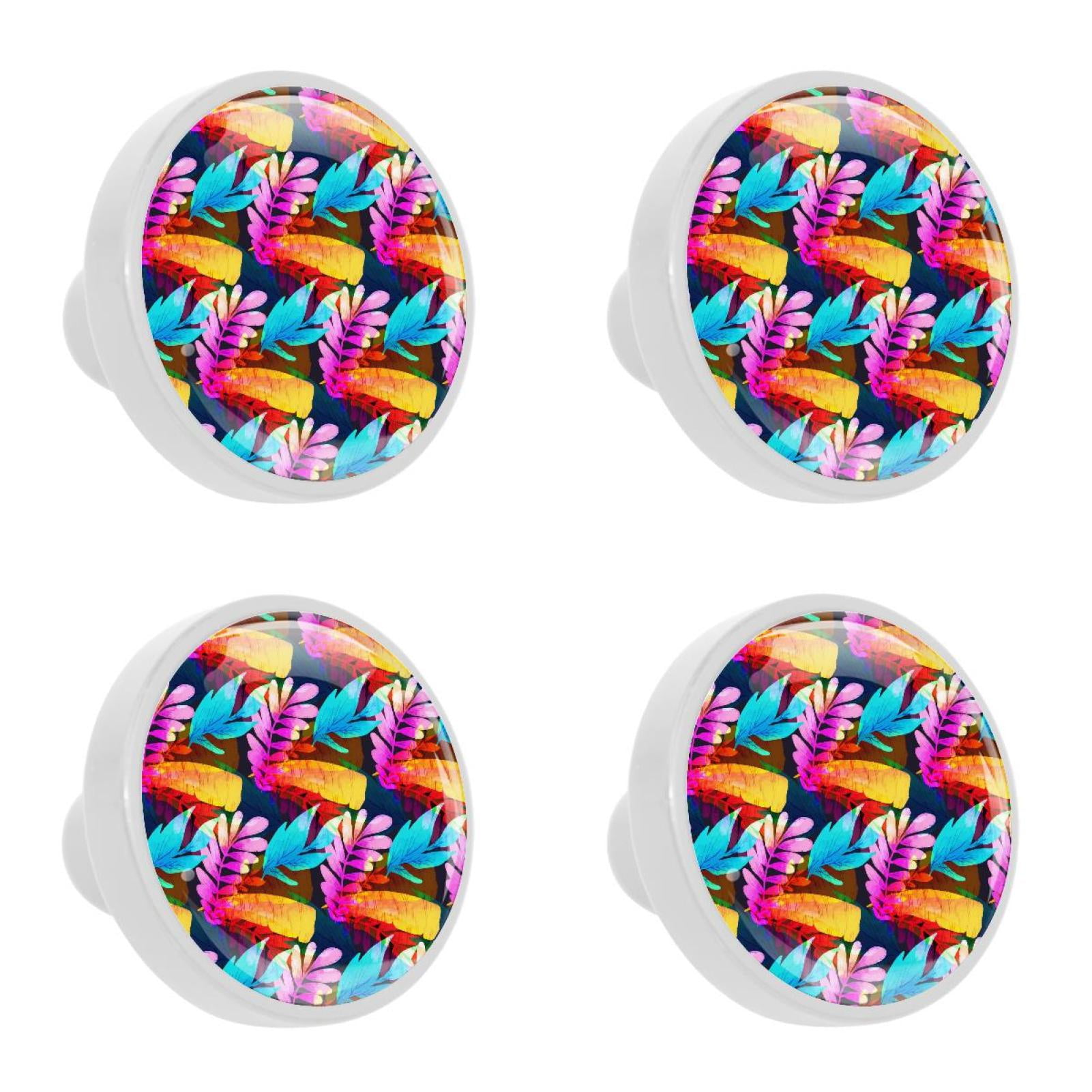 4 Pcs Tropical Leaf Knobs for Kitchen Cabinet Cupboard Dresser Bookcase ...