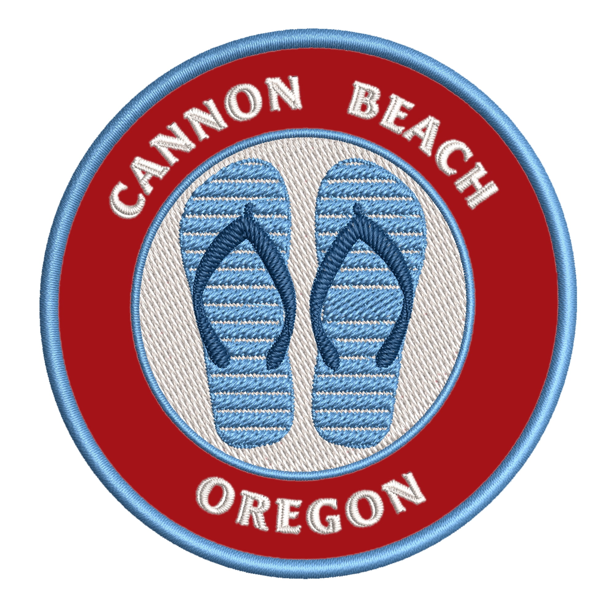 Cannon Beach, Oregon 3.5 Inch Iron Or Sew On Embroidered Fabric Badge ...