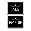 Signs ByLITA Classic Framed Fun Empuje/ Jale Pull Door Sign (Black ...