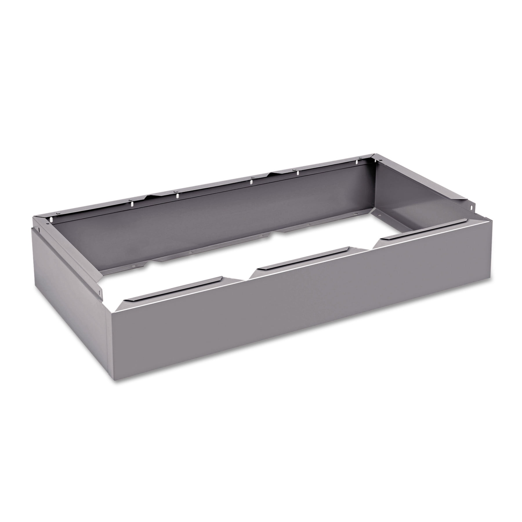 Tennsco Three Wide Closed Locker Base, 36w x 18d x 6h, Medium Gray ...