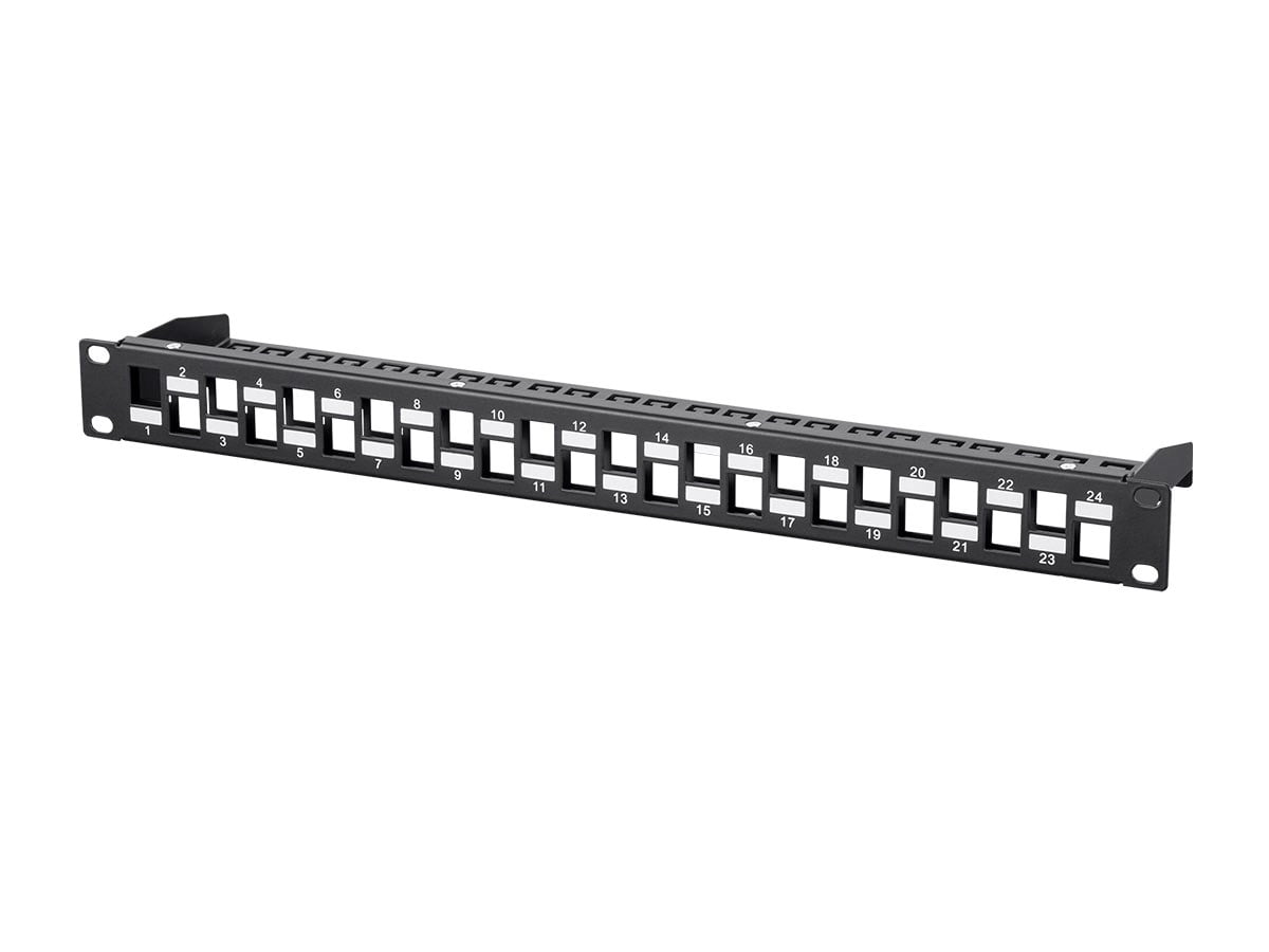 Monoprice Blank Keystone UTP Patch Panel - 24 Ports, Networking, 1U ...