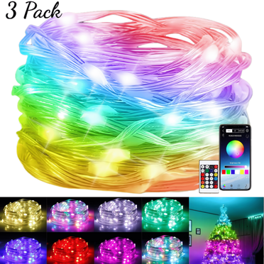 Twinkly App-Controlled 65.6ft Smart String LED Lights with 250 RGB LEDs ...
