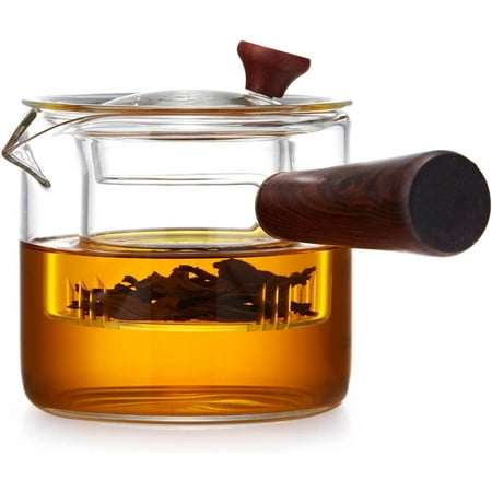 Glass Teapot, 18oz/540ml Borosilicate Glass Kettle with Removable ...