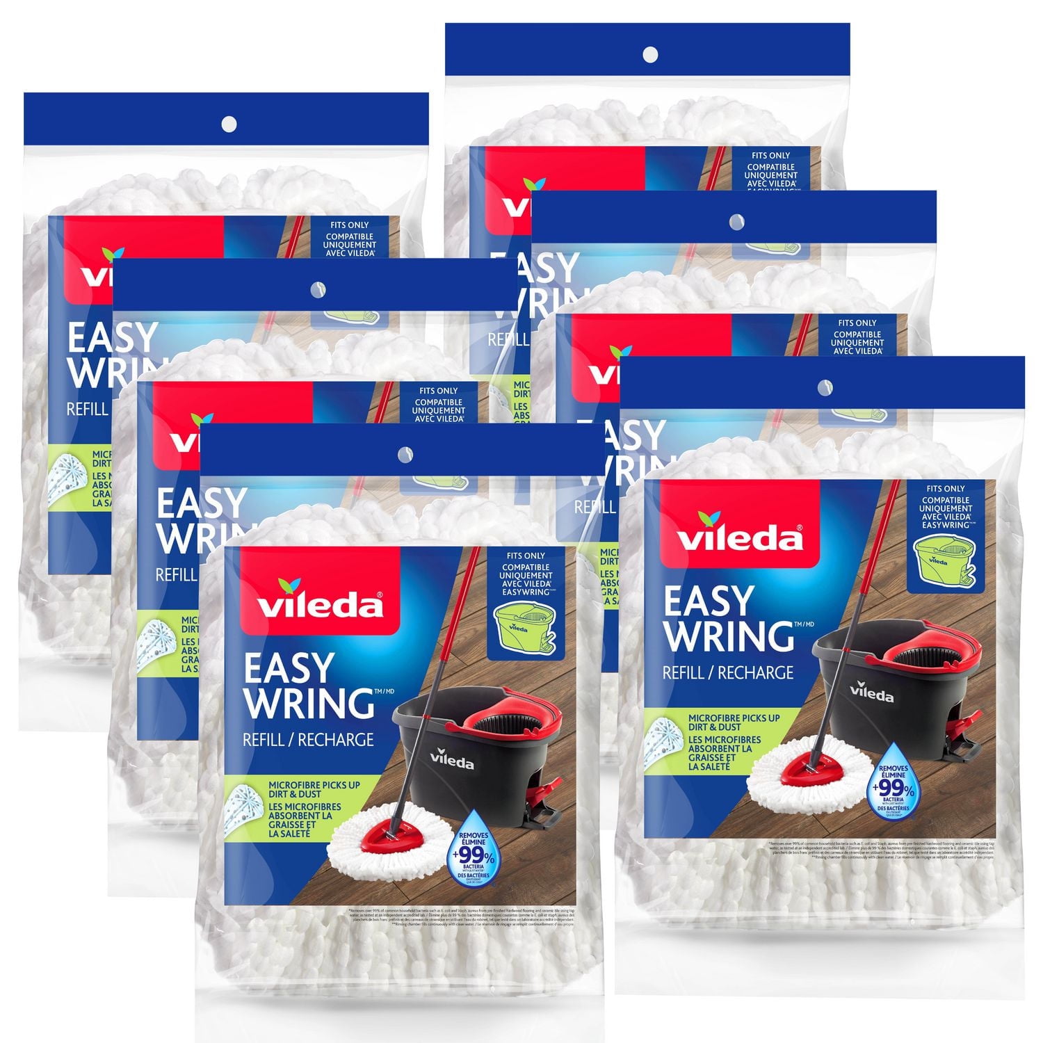 Click here for Vileda Easywring Mop Head Replacements (Pack Of 6) prices