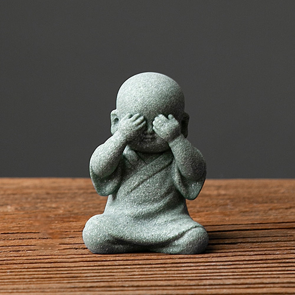 Mini Monk Statue Ornaments Table Art Home Room Decoration Gift for ...