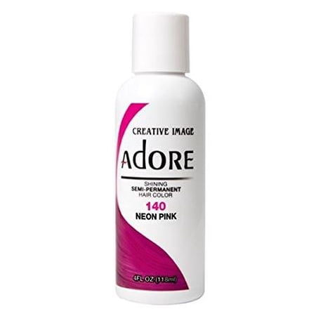 140 Neon Pink , ADORE Creative Image Shining SEMI-PERMANENT Hair Color ...