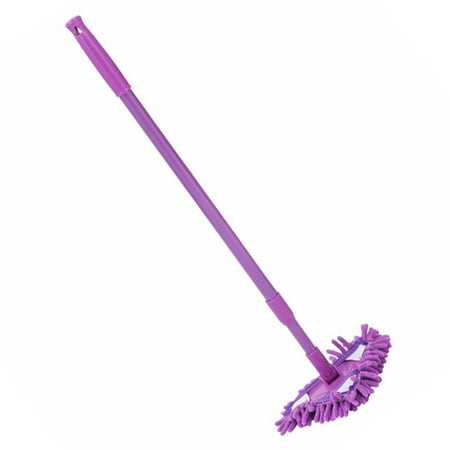 Adjustable Triangle Mop with Extension Rod Wall Cleaner Rotatable Dust ...