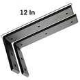 Heavy Duty L Brackets For Shelves Countertop Wall Shmetal Iron - Black ...