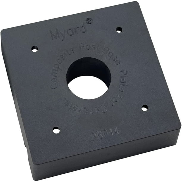 Myard PBP44 Post Base Plate for 4X4 Inches Wood Post, Provides Code ...