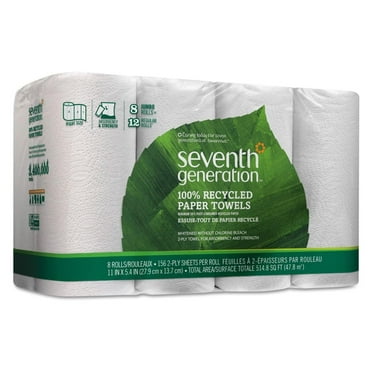 Seventh Generation 100% Recycled 2-Ply Paper Towels, Multi-Surface, 11 ...
