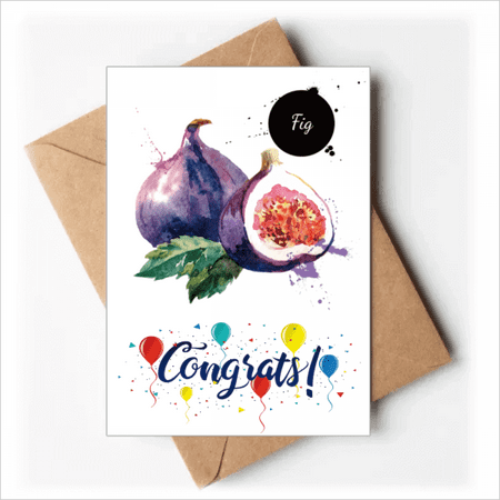 Fig Fruit Tasty Healthy Watercolor Wedding Cards Congratulations ...