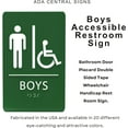ADA CENTRAL SIGNS - 6"X9" Boys Accessible Restroom Sign - ADA Compliant ...