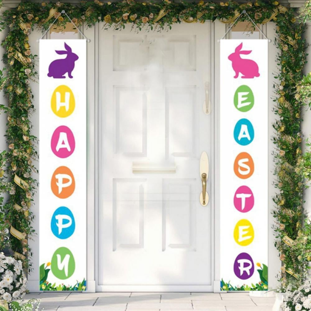 Easter Porch Sign Easter Hanging Welcome Signs Easter Day Decorations ...