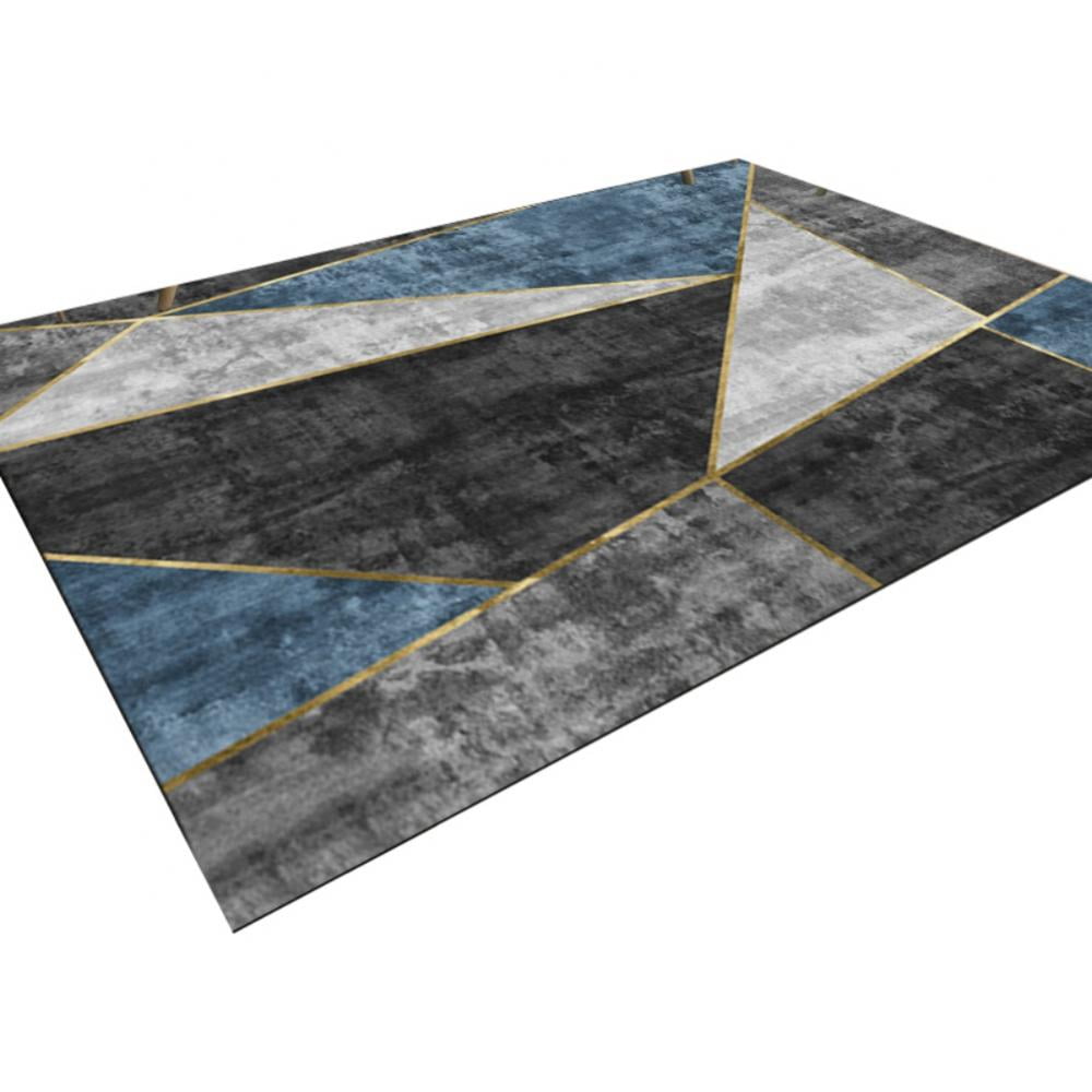 Gyuzh Modern Abstract Geometric Pattern Area Rug Non Slip Soft Carpet ...