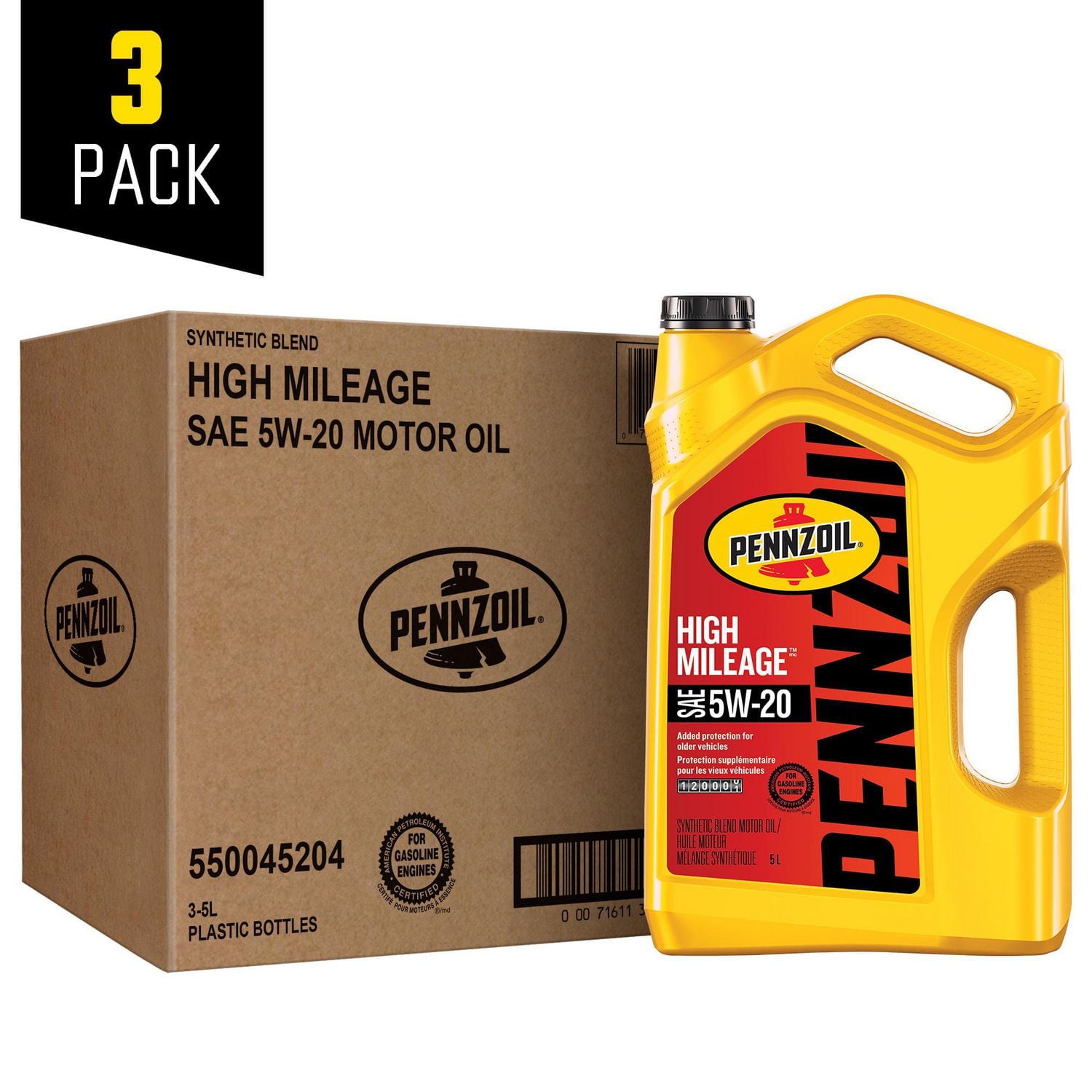 Click here for Pennzoil High Mileage 5w20 Jugs 3x5l 5l prices