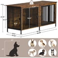 Amlancher Dog Crate Furniture for 2 Small Dogs, 63inch Heavy Duty Dog ...