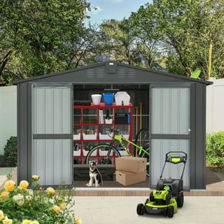 Keter Premier XL Outdoor All Weather Patio Garden Storage Shed, Light ...