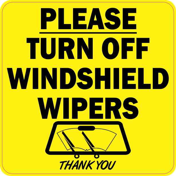 4in x 4in Please Turn Off Windshield Wipers Magnet - Walmart.com
