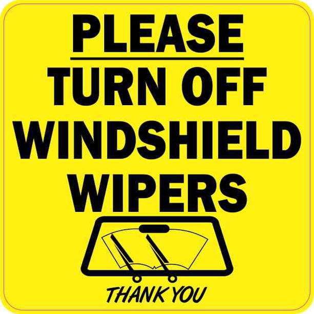 4in x 4in Please Turn Off Windshield Wipers Magnet - Walmart.com