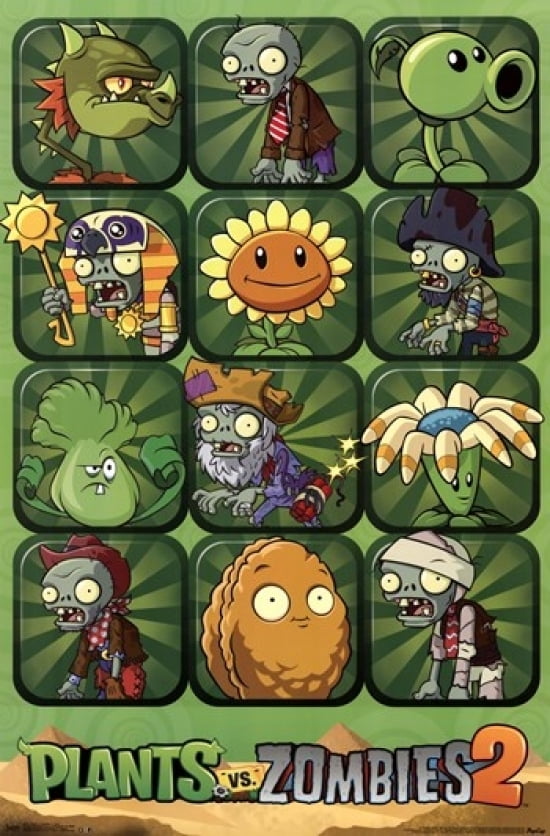 Plants vs. Zombies 2 Laminated Poster Print (24 x 36) - Walmart.com ...
