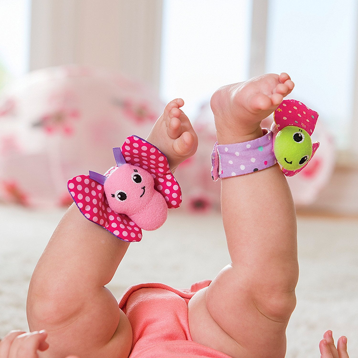 Infantino Wrist Rattles Butterfly and Lady Bug