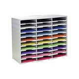 Storex Stackable Letter Sorter, 30-Compartment Plastic Office Organizer ...