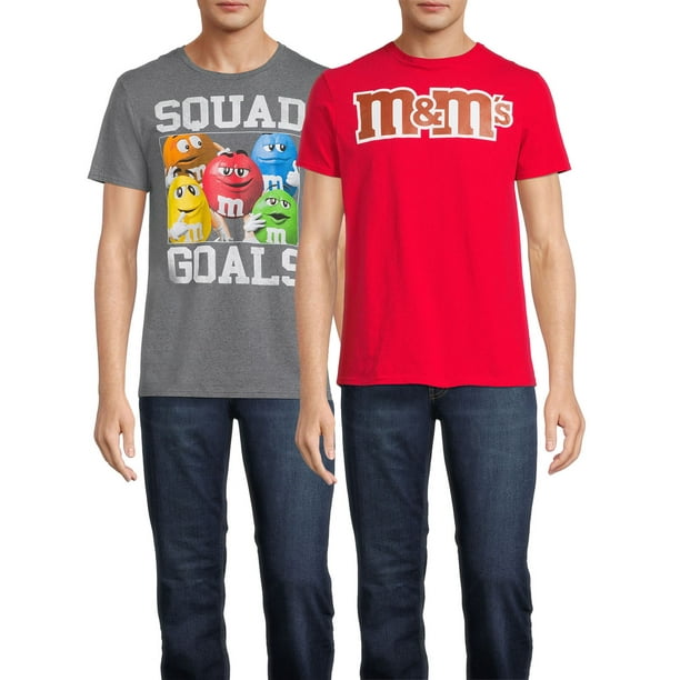 M&M’s Men's Logo Squad Graphic Tees with Short Sleeves, 2-Pack ...