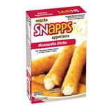 Snapps Frozen Appetizers Mozzarella Cheese Sticks, 5 oz Cardboard Box ...