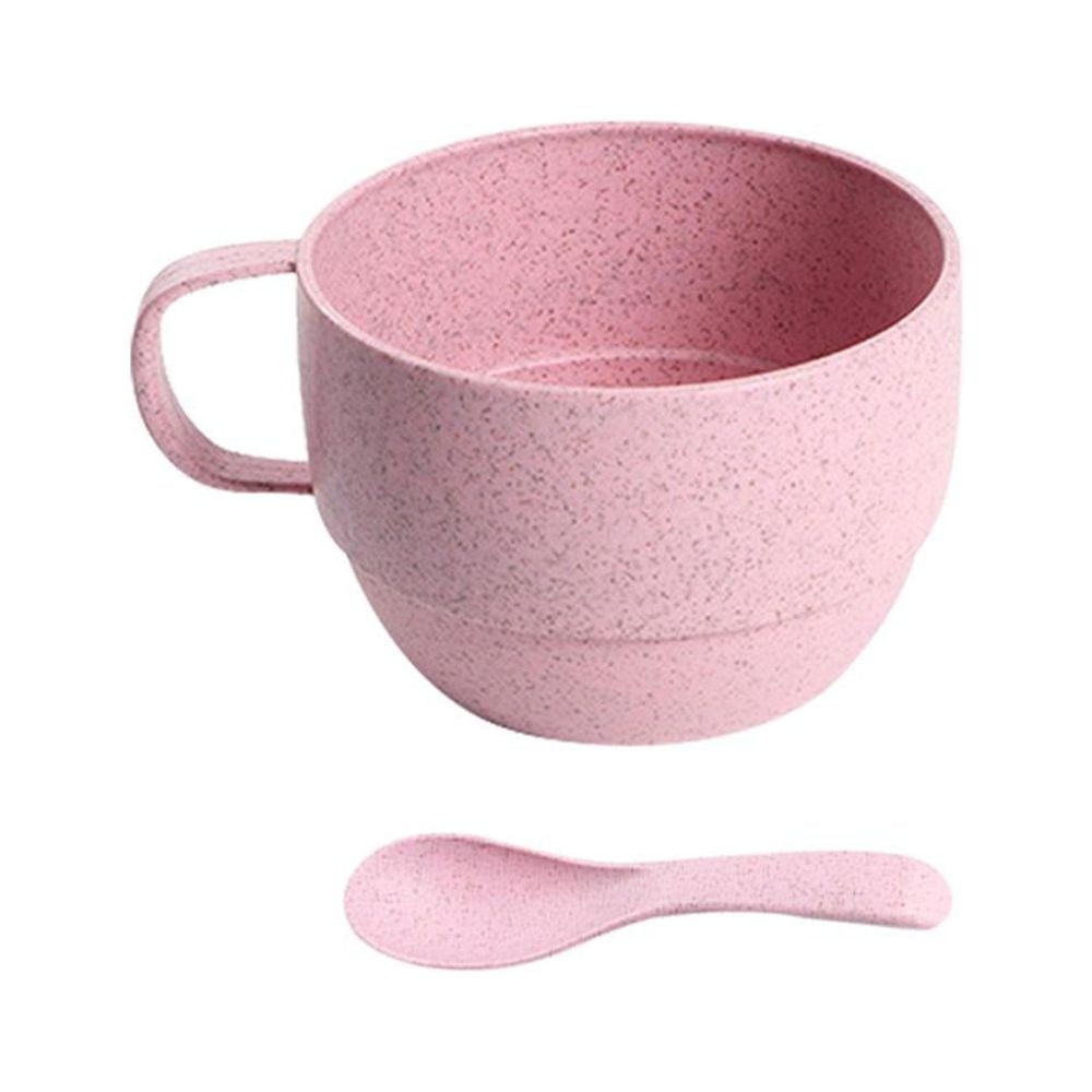 Wheats Straw Soup Cup With Spoon Water Breakfast Portable Oatmeal ...