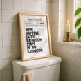 Affixzi Bathroom Rules Wall Art, Quote Print, Bathroom Sign, Rustic ...