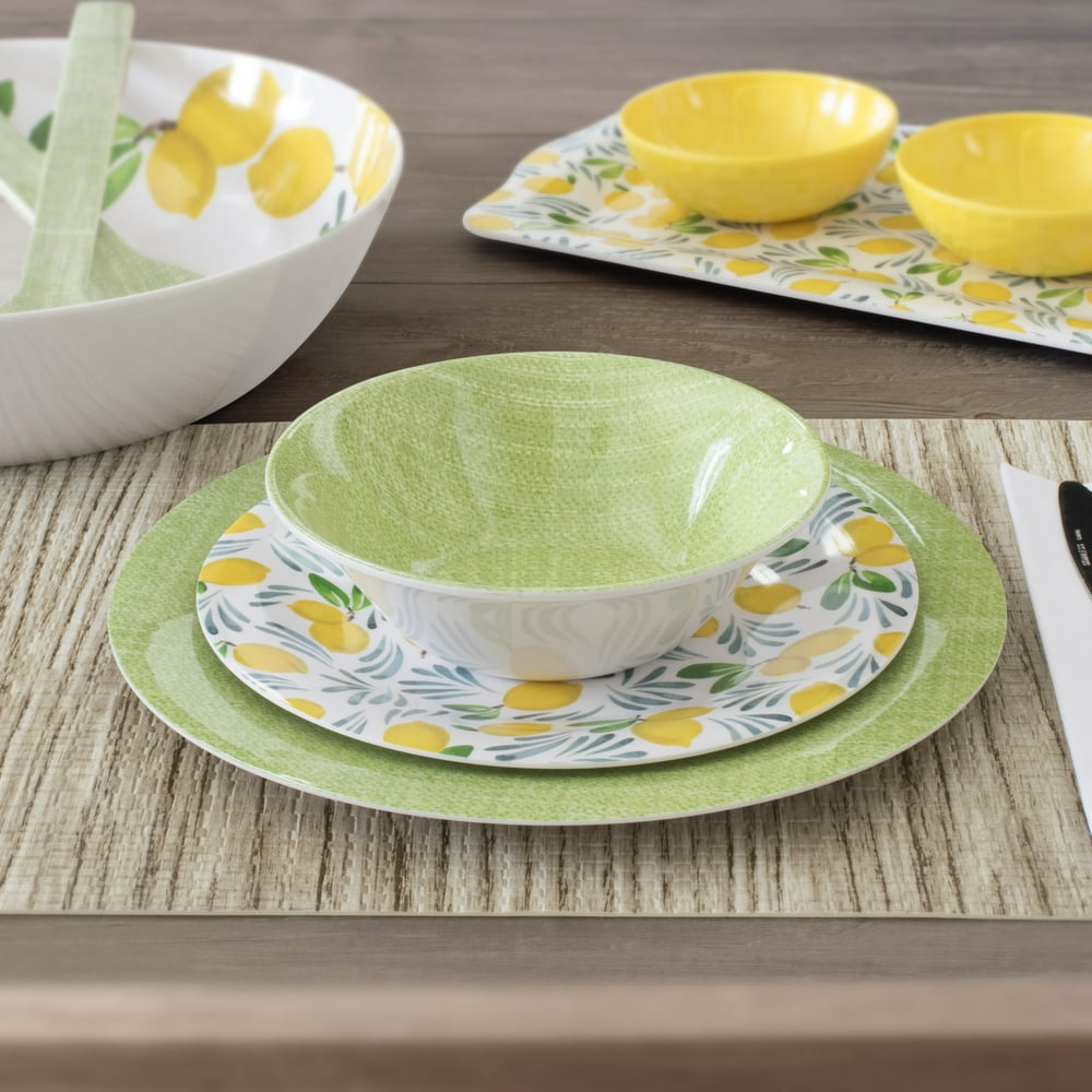 Mainstays Outdoor Melamine Dinnerware Set, 12 Piece, Service for 4 ... Mainstays Outdoor Melamine Dinnerware Set, 12 Piece, Service for 4 ...