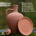 Natural Clay Water Pitcher, Unglazed Terracotta Carafe, Brown, 3.3 Qts ...