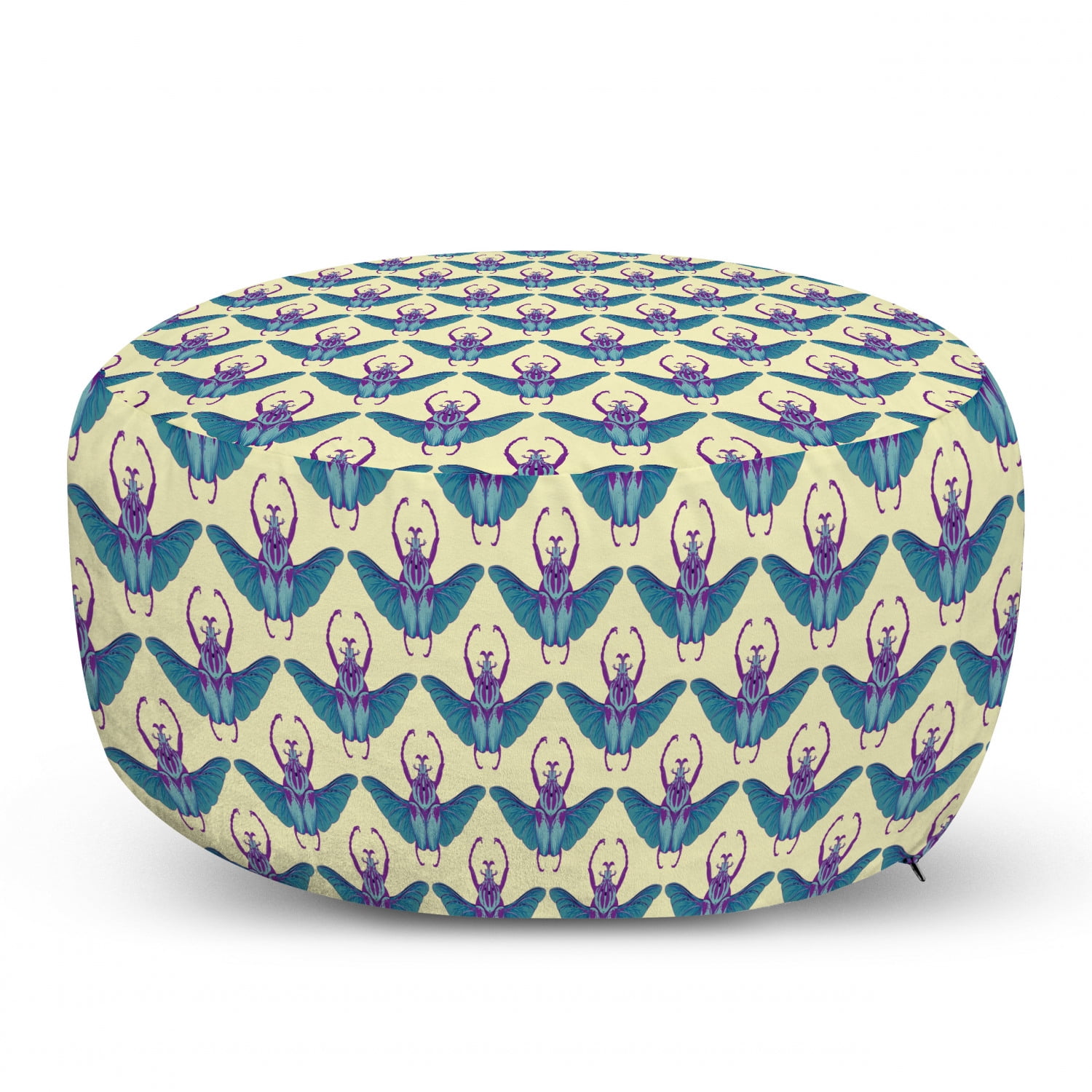 Insect Pouf Cover with Zipper, Tropical Image of Colorful Goliath ...