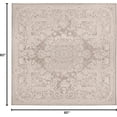 Area Rug 5' Square - Reflection Collection - Beige & Cream, Non ...