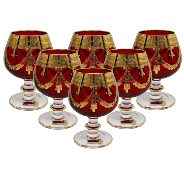 Red Crystal Water Goblets