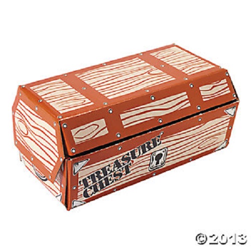 Treasure Chest Large Cardboard Pirate Theme Party Favors Centerpiece ...