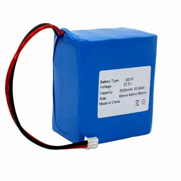 2500mAh 22.2V 2.5Ah 6S1P 55.5wh rechargeable battery pack for LED light ...