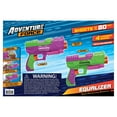 Adventure Force Foam Dart Blaster Set with 4-Barrel Spring-Powered Design, 2 Blasters and 10 ...