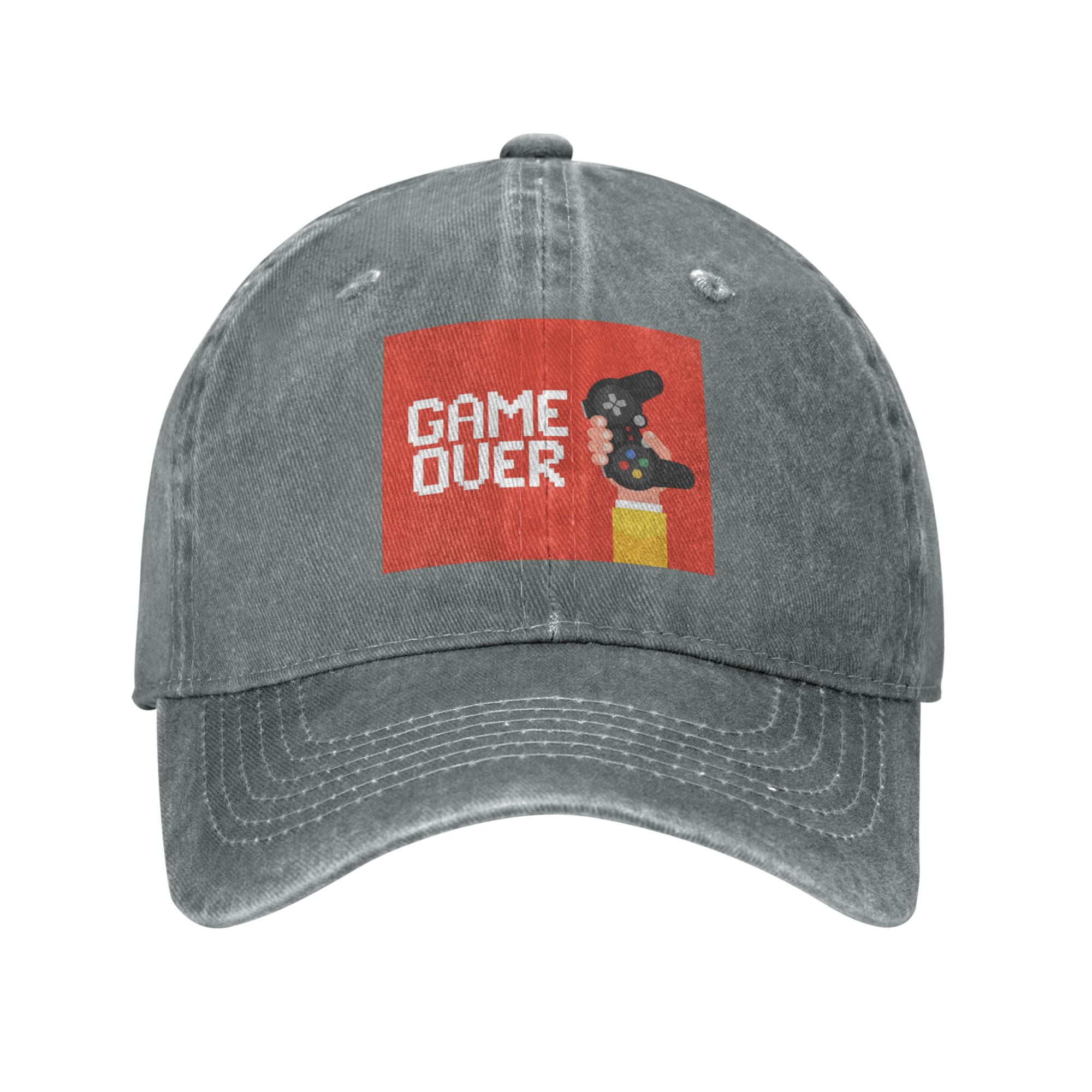 DouZhe Adjustable Washed Cotton Baseball Cap - Game Over Controller ...