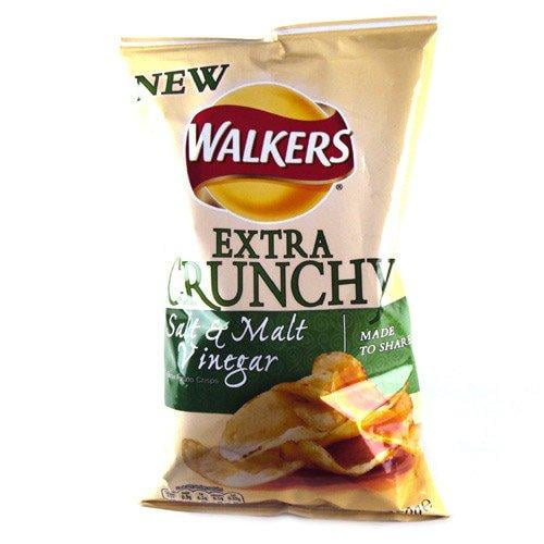Walker Extra Crunchy Salt & Malt Vinegar Crisps 150G - Walmart.com