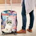 Happy New Year Ragdoll Chills on Year-End Party Travel Luggage Cover ...