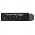5.25" PC Computer Front Panel USB 3.0 Type-A USB 3.1 Type-C Port Card ...