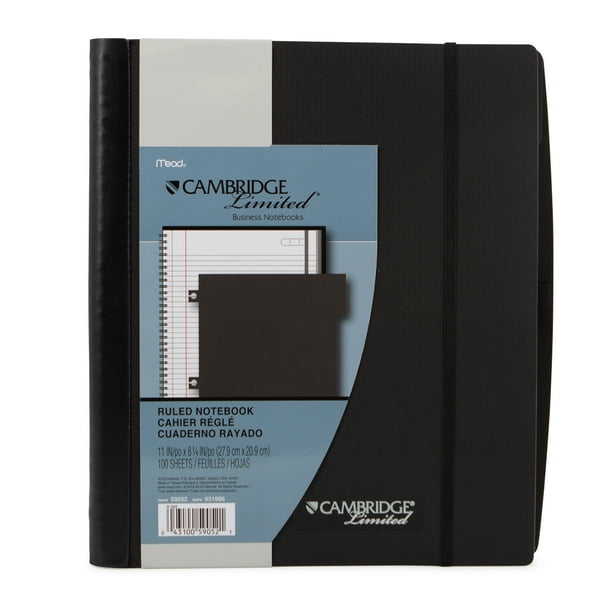 Mead Cambridge Limited Business Notebook – 100 Ruled Sheets - Walmart.com