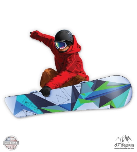 Snowboard - 5" Vinyl Sticker - For Car Laptop I-Pad - Waterproof Decal ...