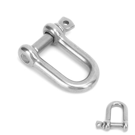 Cergrey Straight D Shackle Short Stainless Steel,M6 Straight D Shackle ...