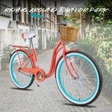 Hiland 26 inch Comfort Cruiser Bicycle, Single Speed Drivetrain for ...