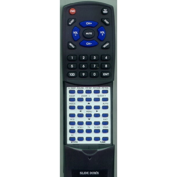 Replacement Remote for PLANAR 5052731007, RT997316700, PDP42BK, PDP42HD ...