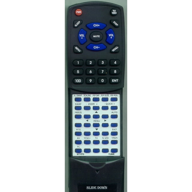 Replacement Remote for PLANAR 5052731007, RT997316700, PDP42BK, PDP42HD ...